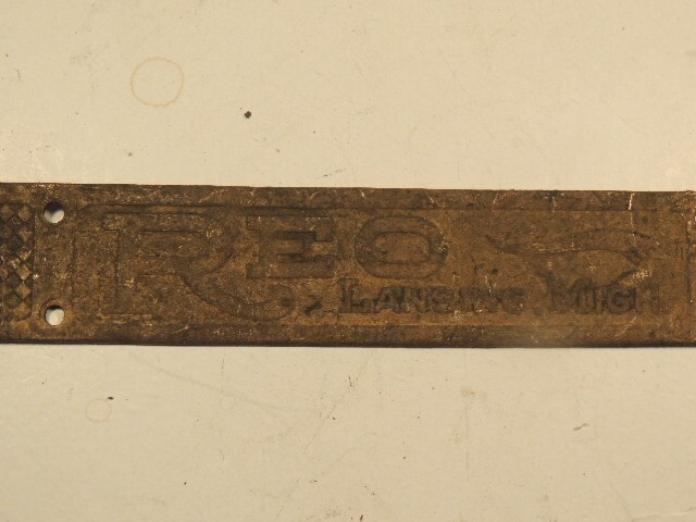 1908 REO Brass Sill Plate, 1-cylinder cars, Model A, B, and C, Brass ...