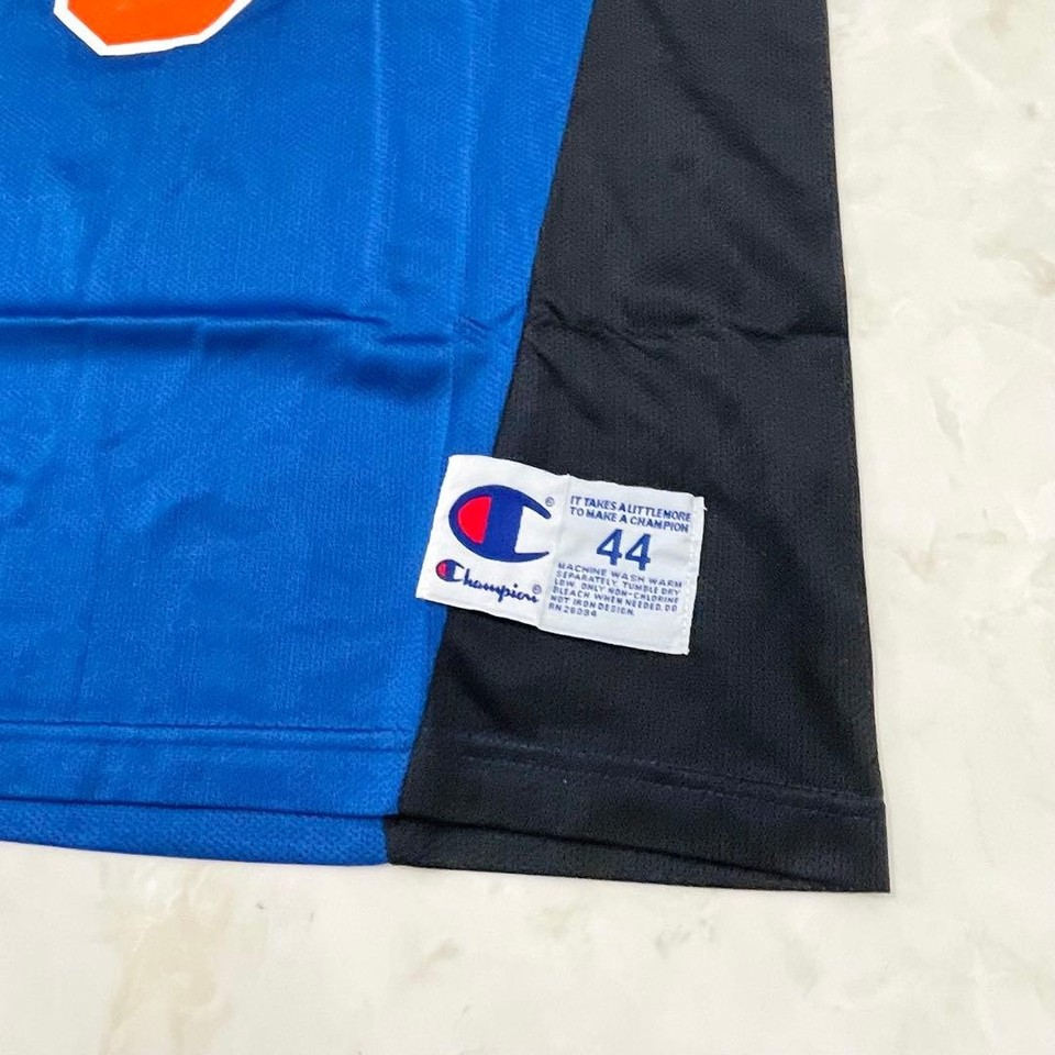 Champion NBA Knicks Game Shirt Tank Top L Blue Sprewell 8 Mesh | eBay UK