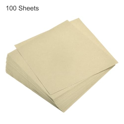 uxcell Origami Paper Double Sided Khaki 15 x 15cm Square Sheets for Art ...