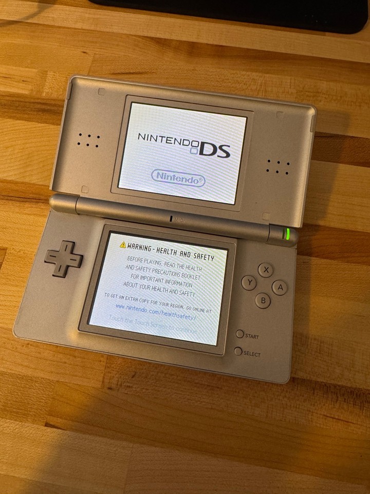 Nintendo DS Lite Silver Handheld w/ Stylus, Flash Cart, USB Charger ...