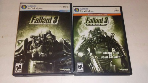 Fallout 3 PC DVD-Rom Game Rated M for Mature Live & Fallout 3 Add -on ...