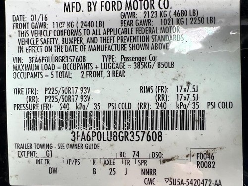 Used Active Noise Cancellation Module fits: 2016 Ford Fusion Body ...