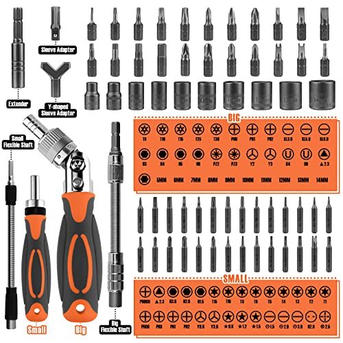 Ratcheting Screwdriver Set 68 In 1 Socket Set & Magnetic Screwdriver ...