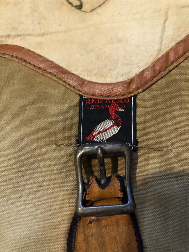 Vintage Red Head Canvas Break Down Gun Case Leather Trim Shotgun/rifle ...