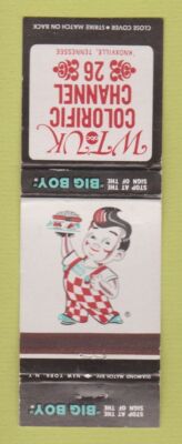 Matchbook Cover - Big Boy Hamburgers WTVK TV ABC Knoxville TN | eBay