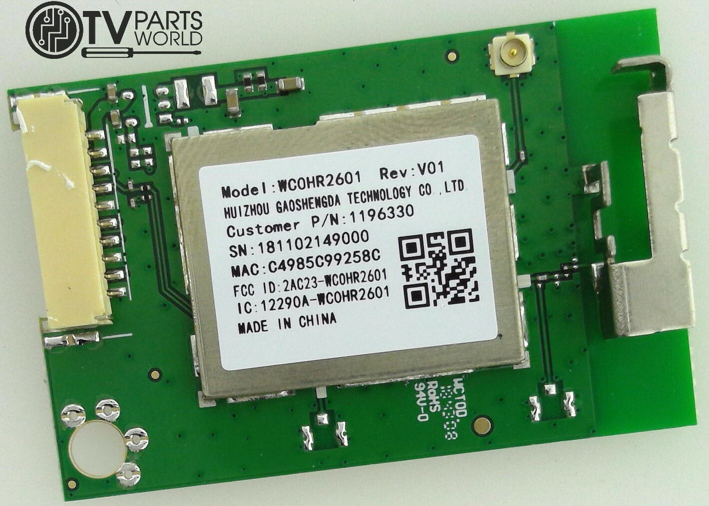 TCL 55S423 TV WiFi Module WC0HR2601 1196330, 181102149000, C4985C99258C ...