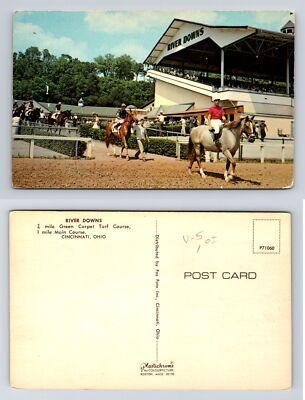 River Downs Race Track Cincinnati Ohio Postcard Chrome Unposted | eBay