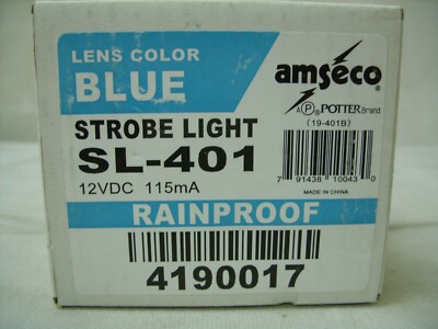 AMSECO POTTER - Rainproof Security Automation Strobe Light - BLUE SL ...