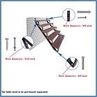 6 Step Steel Stair Step Riser Framing Stair Stringer for Deck Above ...