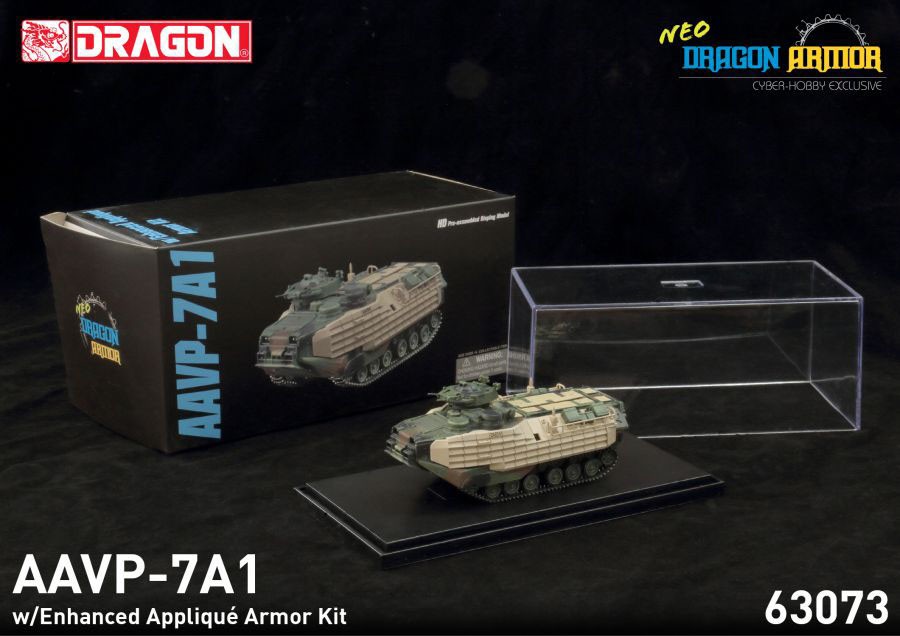 Dragon Armor 63073 AAVP-7A1 with Enhanced Applique Armor 1/72 Scale ...