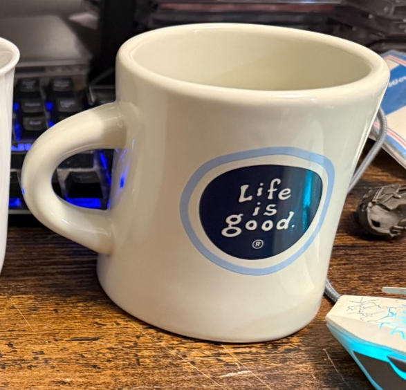 NEW LIFE IS GOOD Logo Cup Do What You Like Like What You Do Diner Mug ...