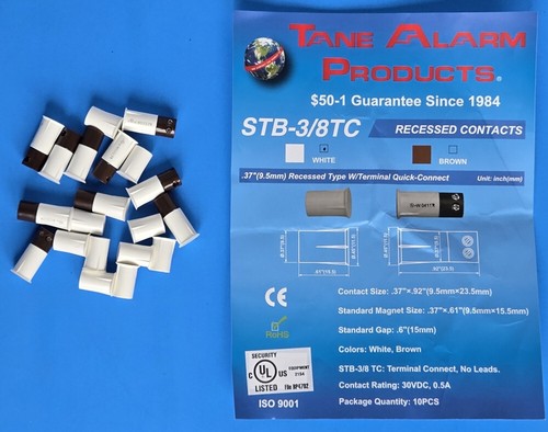 Lot (10) Tane Alarm STB-3/8TC Magnetic Proximity Sensors | eBay