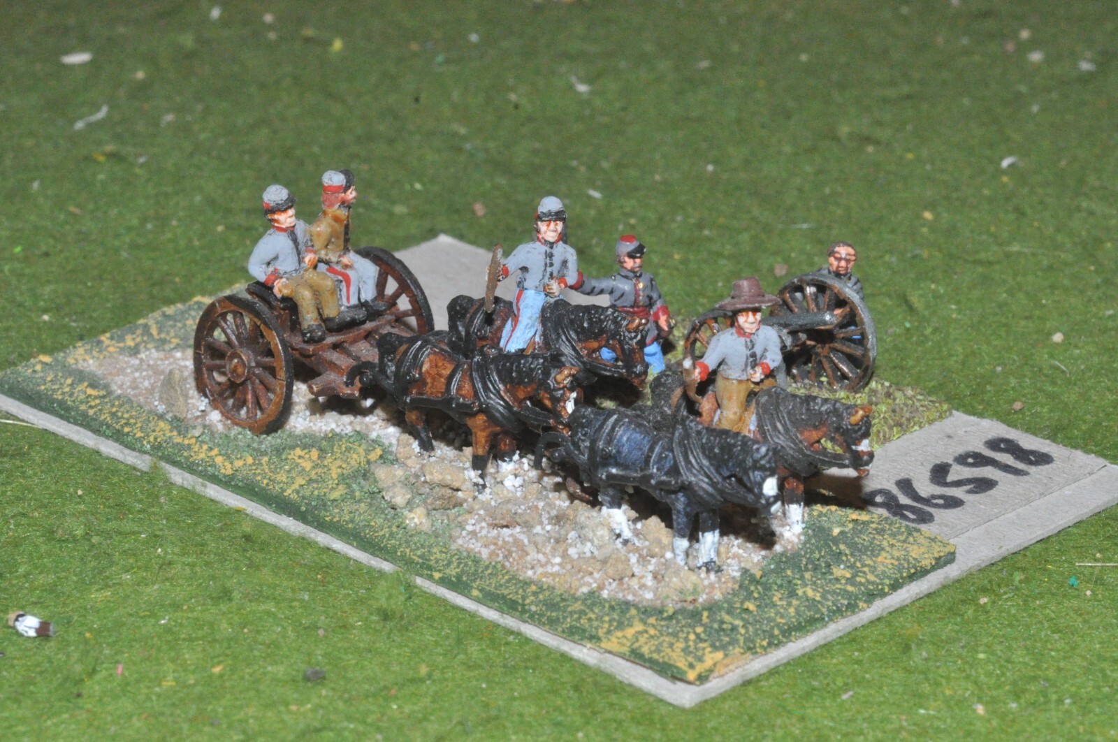 15mm ACW / confederate - 1 gun crew & limber - art (86598) | eBay