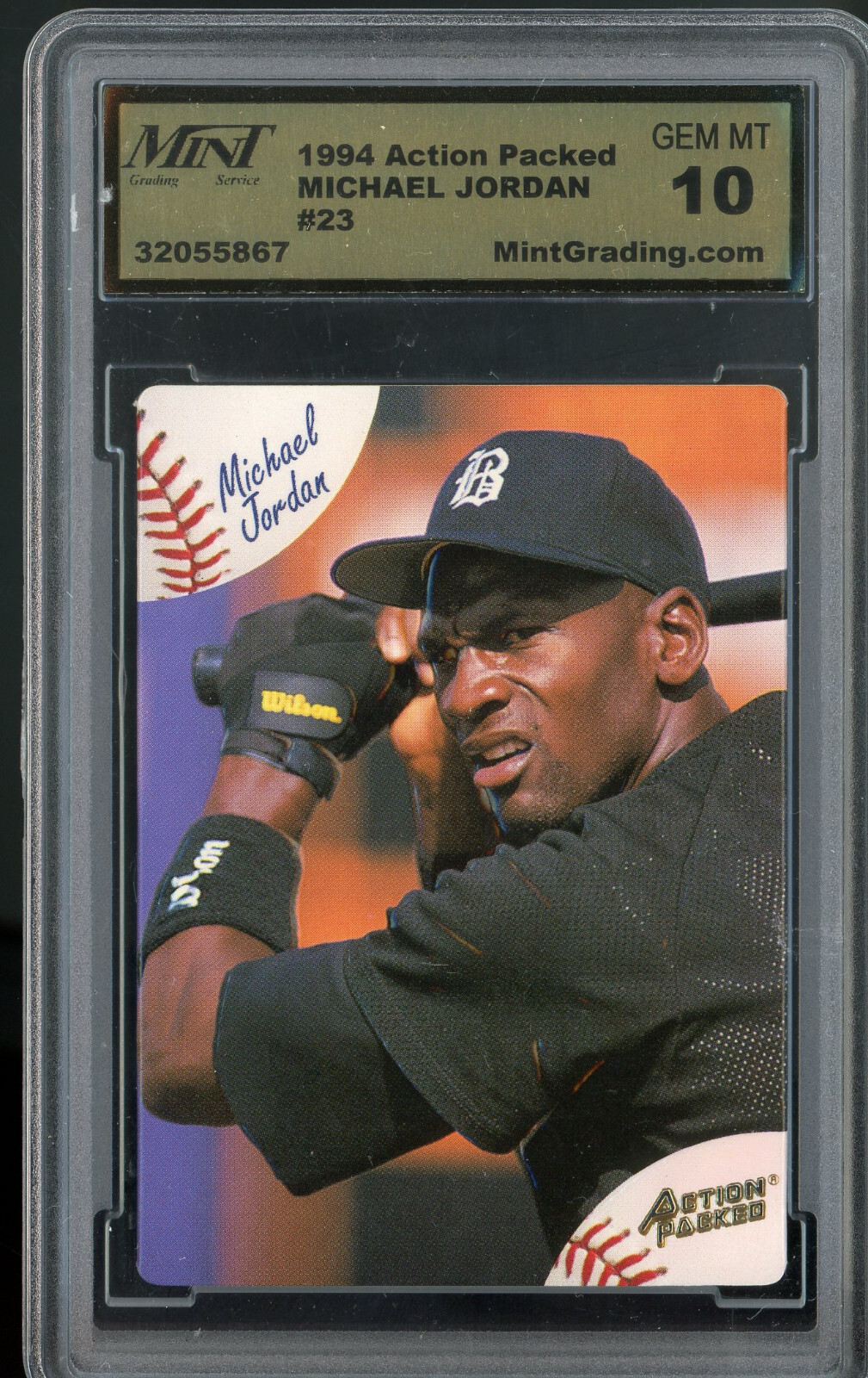 1994 Action Packed RC Michael Jordan #23 Rare Baseball Rookie Card in a ...