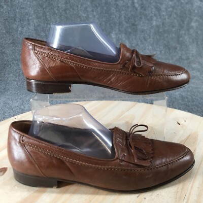 Conte Di Roma Shoes Mens 9.5 M Dress Loafers Brown Kiltie Slip On ...