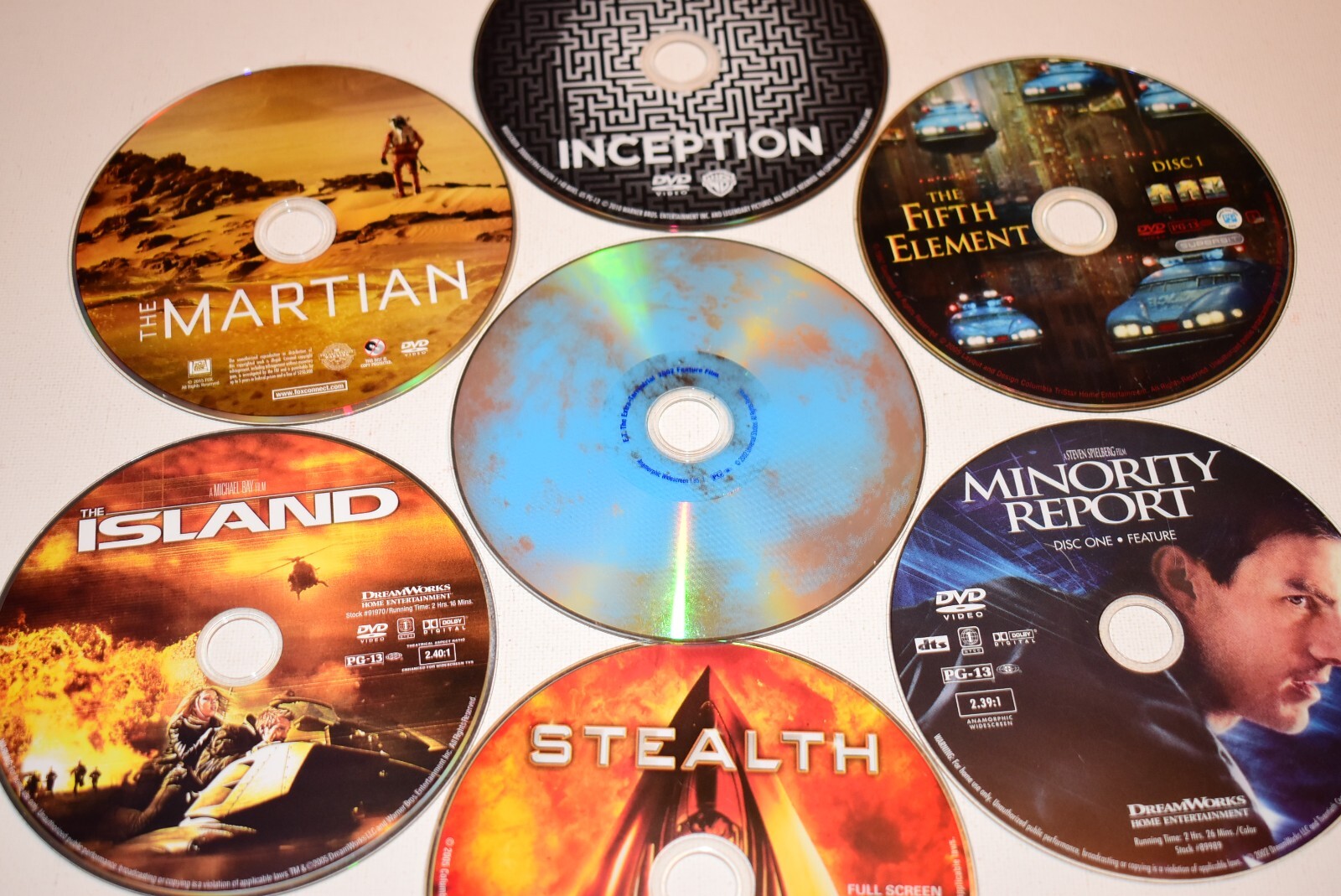 Lot of 7 DVD Movies Discs only with Paper Sleeves | eBay