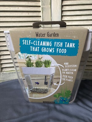 Back to the Roots Water Garden, Self-Cleaning Fish Tank That Grows Food ...
