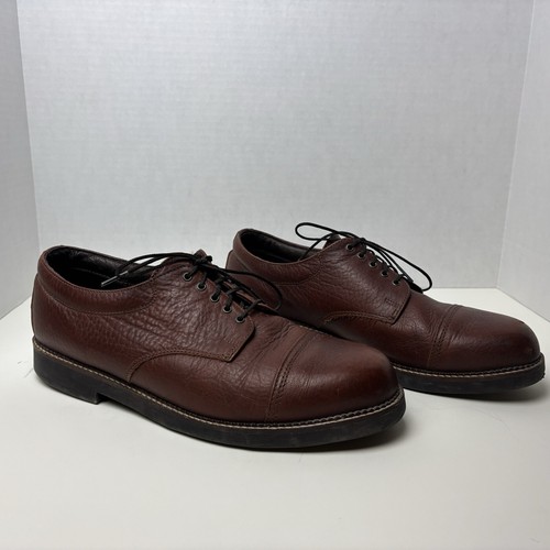 H. S. TRASK Shoes Mens 12 Oxford Leather Authentic Bison Lace Up U.S.A ...