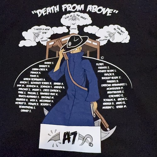 Air Force Squadron A7 Shirt Mens L Black A-10 Thunderbolt II Death from ...
