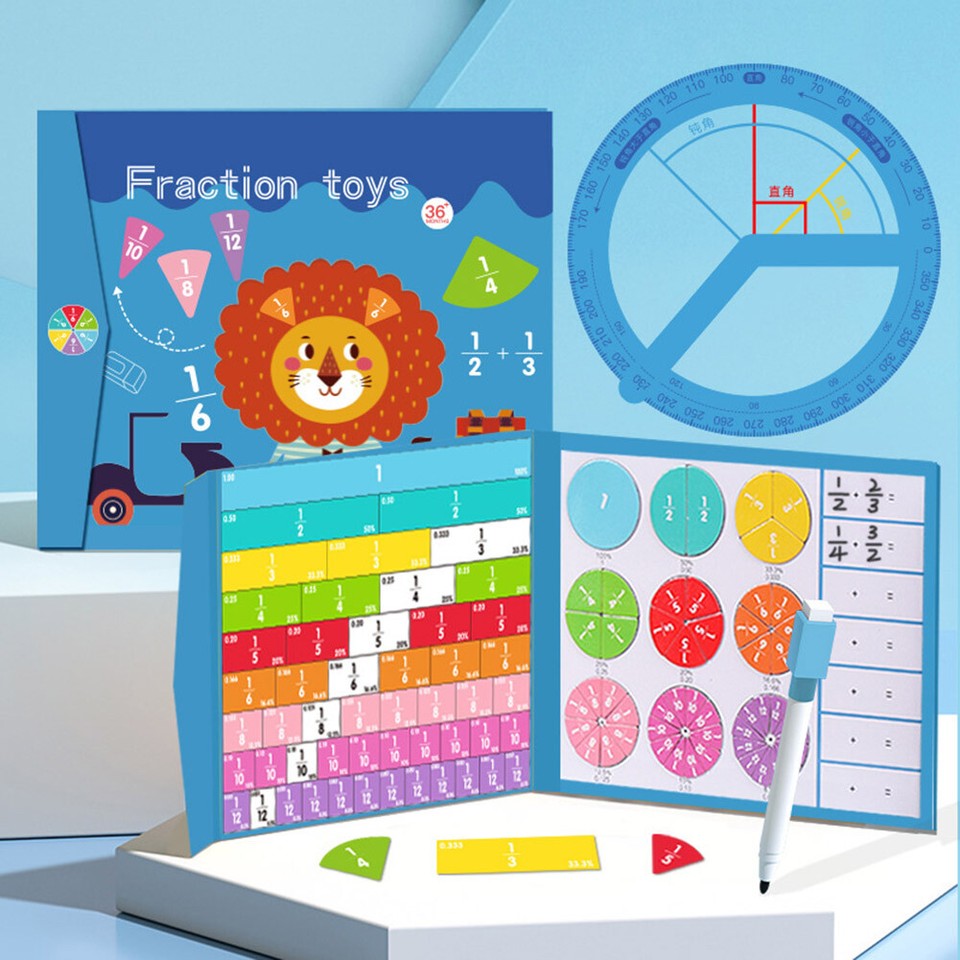 Magnetic Fraction Learning Math Toy Montessori Toy for Kids Teacher ...