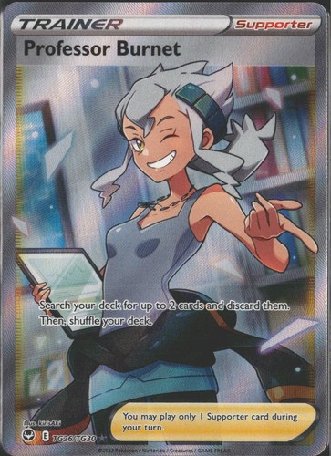 Pokémon TCG - Professor Burnet #TG26/TG30 Silver Tempest Trainer ...