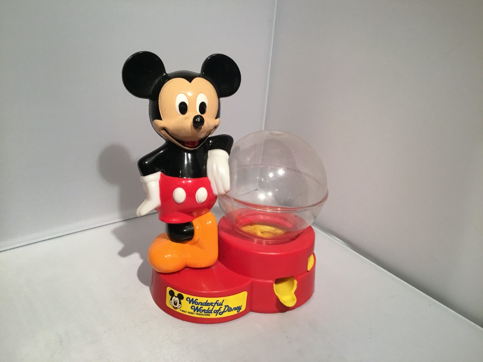 Vintage 1986 Mickey Mouse Gumball Machine Bank Wonderful World of ...