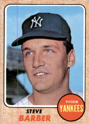 1968 Topps Baseball Steve Barber (C) New York Yankees #316 | eBay