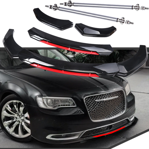 For 2015-2021 Chrysler 300 Front Bumper Lip Spoiler Splitter Body Kit ...