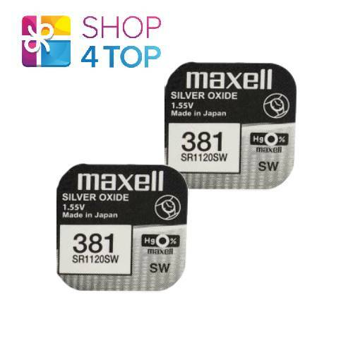 2 MAXELL 381 391 SR1120SW BATTERIES SILVER 1.55V WATCH BATTERY EXP 2022 ...