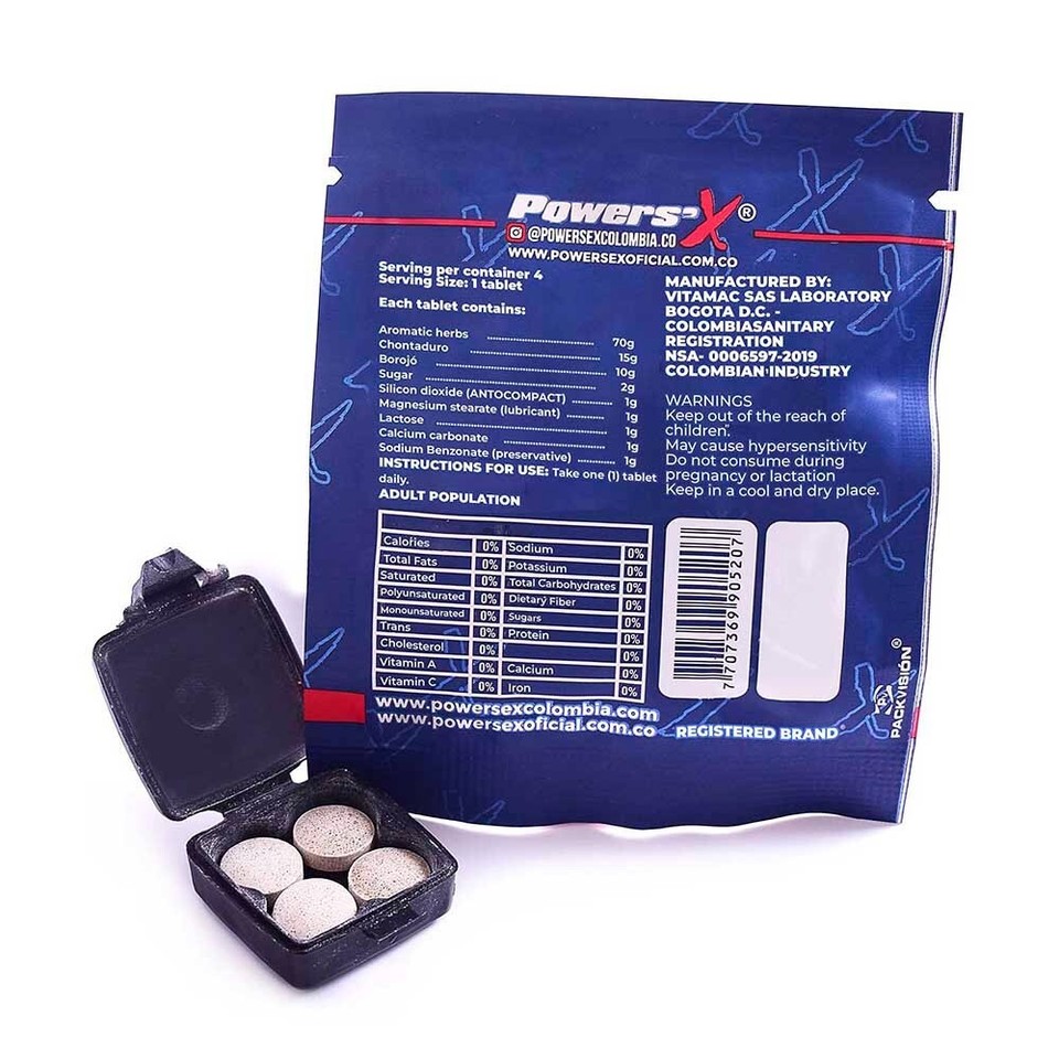 Powers'x Men Enhancer Pill Supplement Stamina Booster Tablets Desire ...