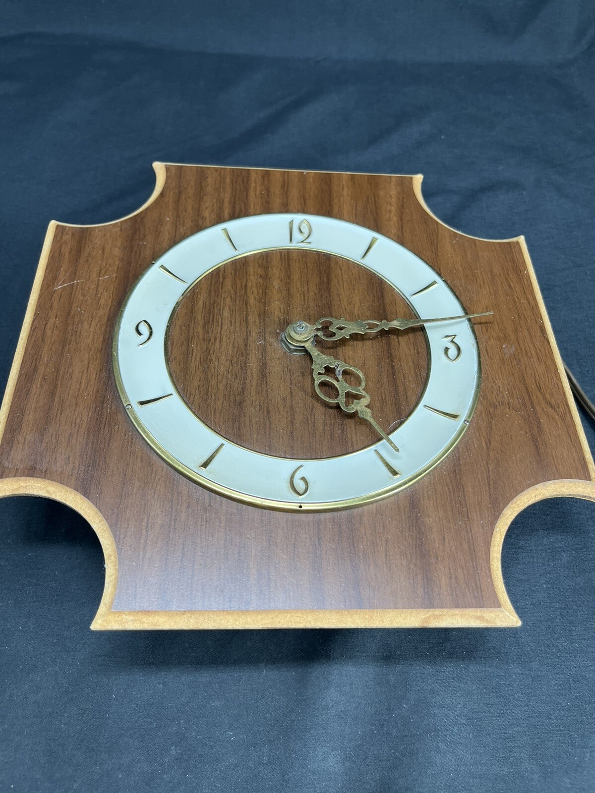 Solid walnut wall clock, good working order | eBay
