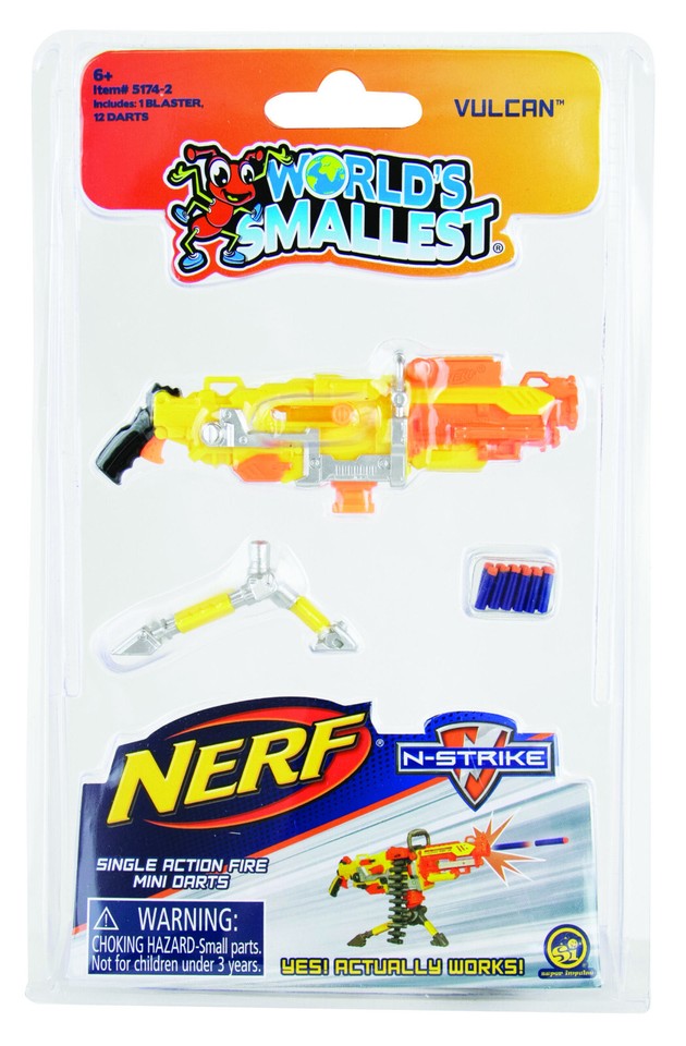(Set of 3) Worlds Smallest NERF BLASTERS Micro Dart Gun SHOCKWAVE ...