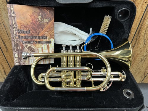 SLADE Professional Brass Bb Flat Cornet with Carrying case& Accessories ...