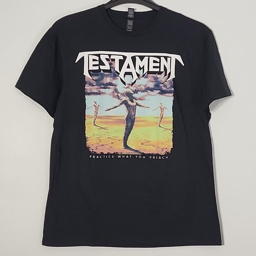 TESTAMENT Practice What You Preach L LARGE Official T-Shirt Black Mens ...