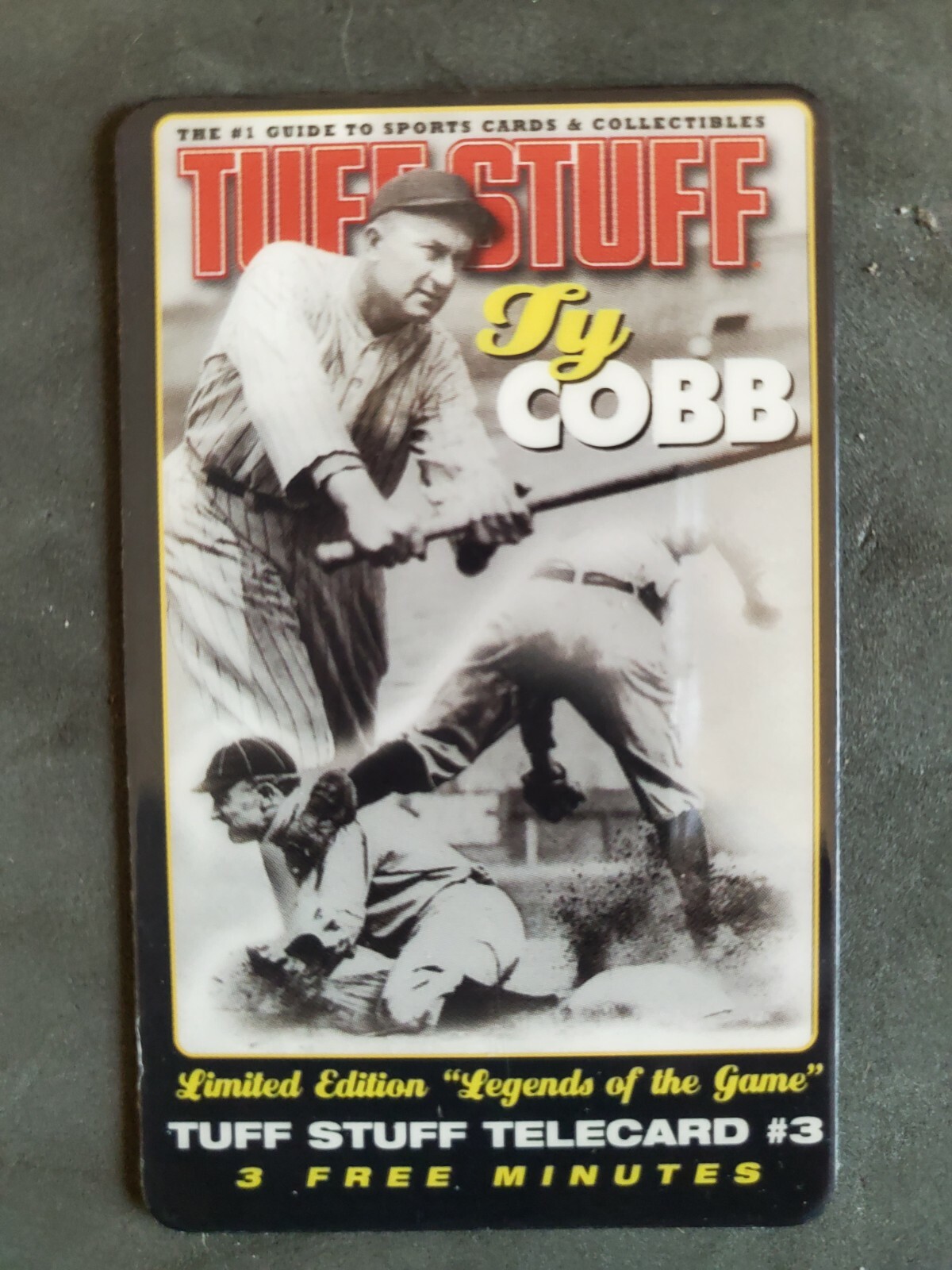 199 Tuff Stuff Limited Edition Ty Cobb Phone Card #3 | eBay