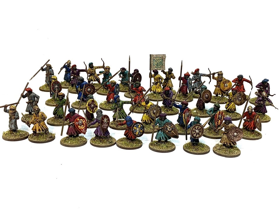 MEDIEVAL ARAB SARACEN WARRIORS 40 28mm painted historical DARK AGE SAGA ...
