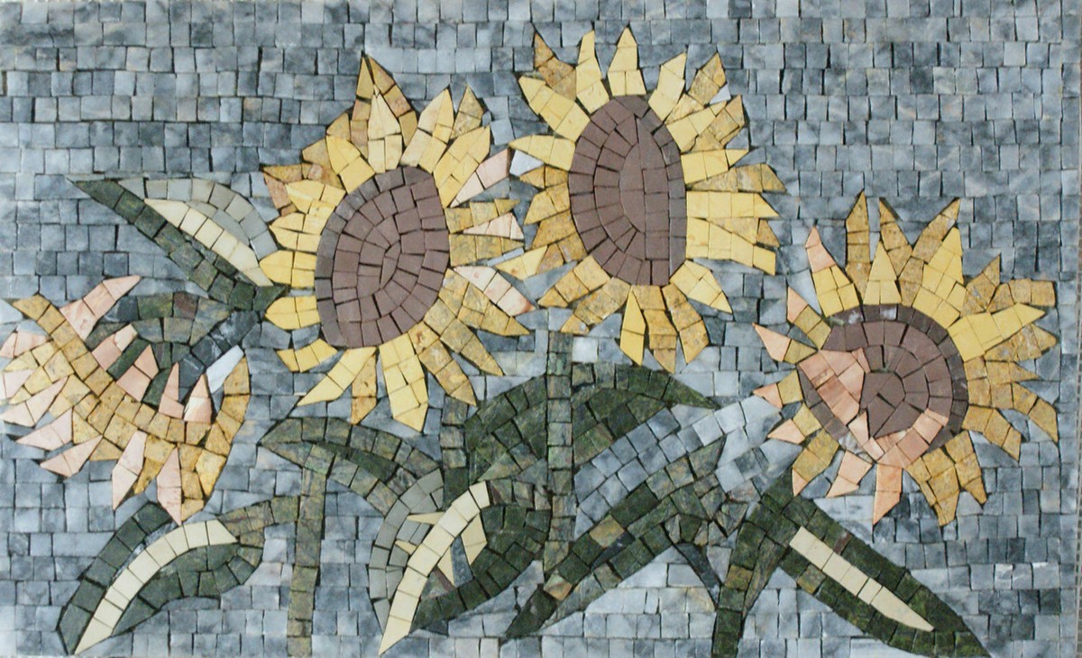 Sunflower Mosaic Pattern Sunflower Weave (inspired By Paper Weaving