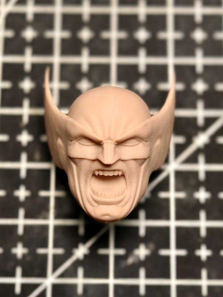 Unpainted 1/12 Scale Jim Lee Wolverine Logan Head Sculpt Fit 6'' ML ...