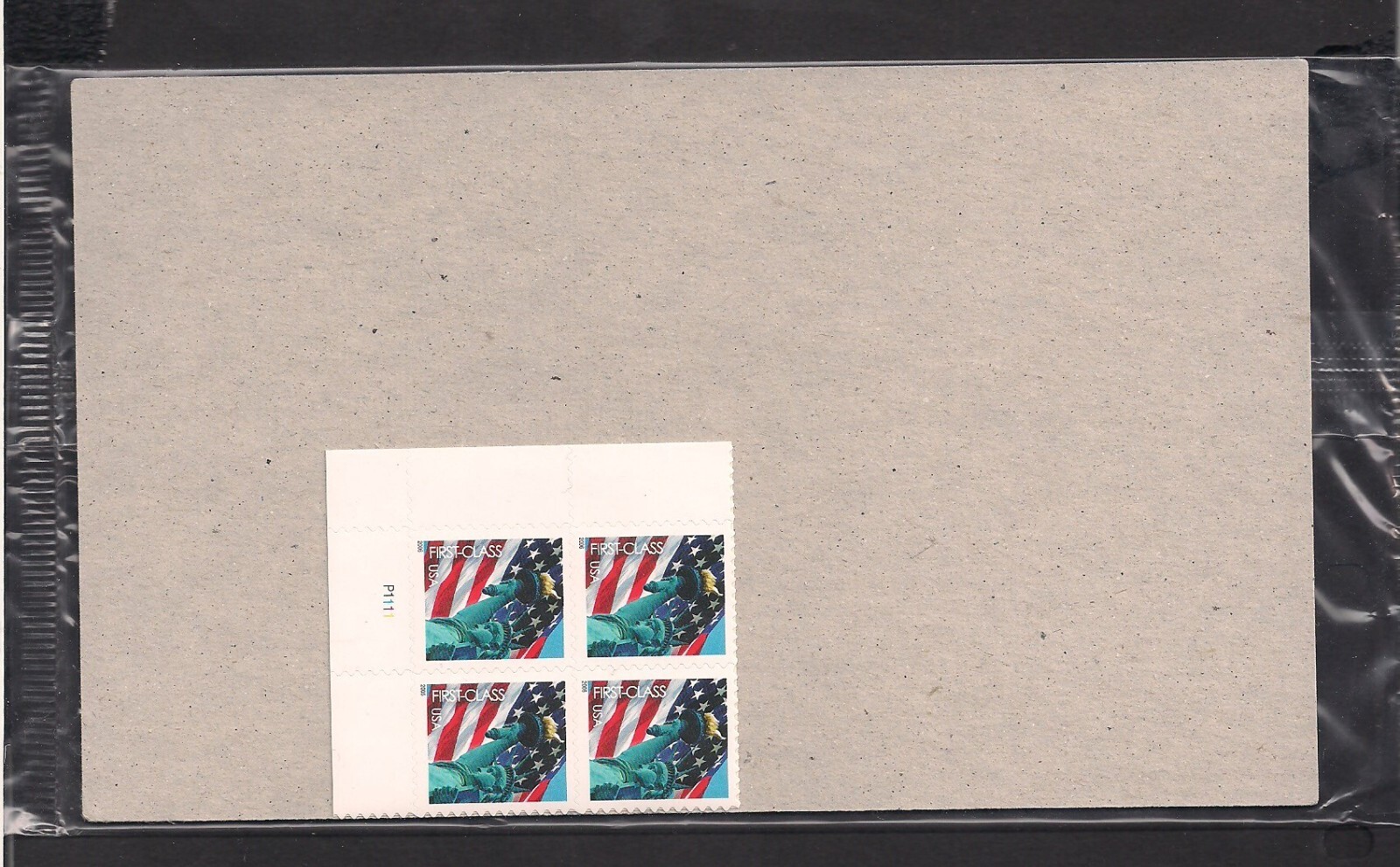 US USA 3966 Flag & Statue of Liberty plate block unopened USPS 2005 MNH ...