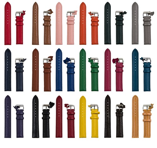 Extra Long Ladies Men's Same Colour Stitching Leather Watch Strap 14 ...