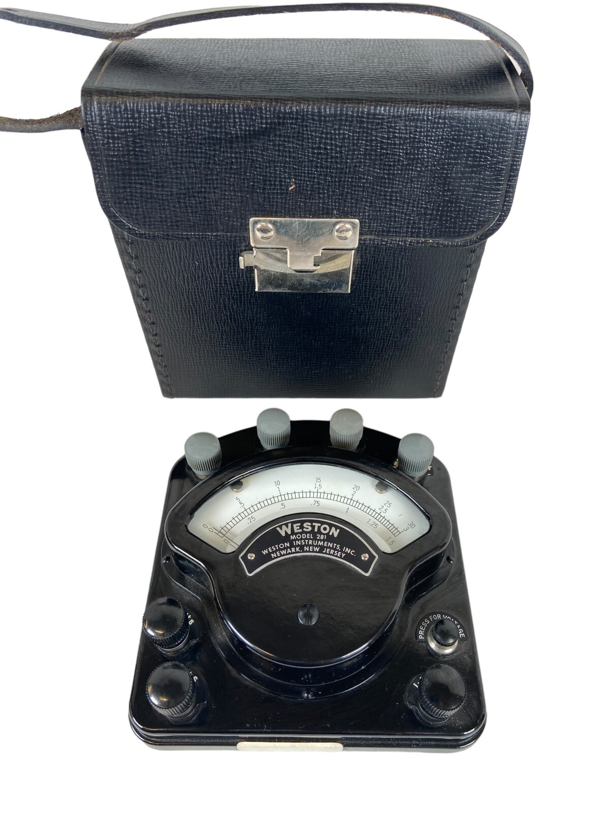 Weston Model 281 Portable Volt and Amp Meter in Hard Leather Case 1924 ...