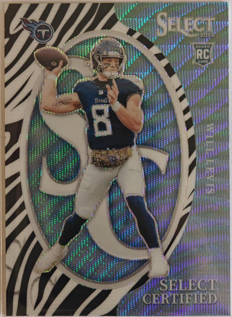 2023 Panini Select - Select Certified Rookies Will Levis #CRO-WLE Zebra ...