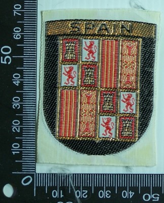 VINTAGE SPAIN SPANISH EMBROIDERED SOUVENIR FELT PATCH WOVEN CLOTH SEW ...