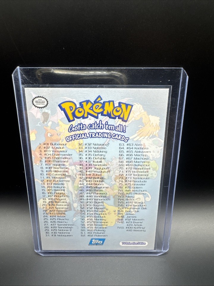 Topps Pokemon Card Checklist TV Animation Edition Non-Holo | eBay