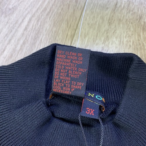 New Tulliano Silk Blend Sweater Mens 3X Pullover Black Mock Neck Preppy ...