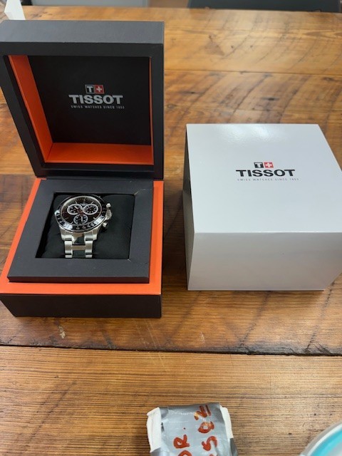Tissot V8 Men's Silver Tachymeter Chronograph Sapphire 42mm Steel Watch ...