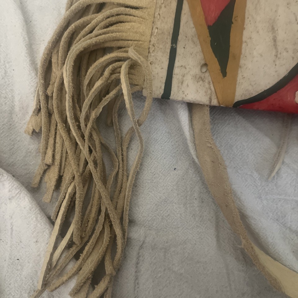 NICE HAND PAINTED NATIVE AMERICAN INDIAN RAWHIDE PARFLECHE ENVELOPE ...