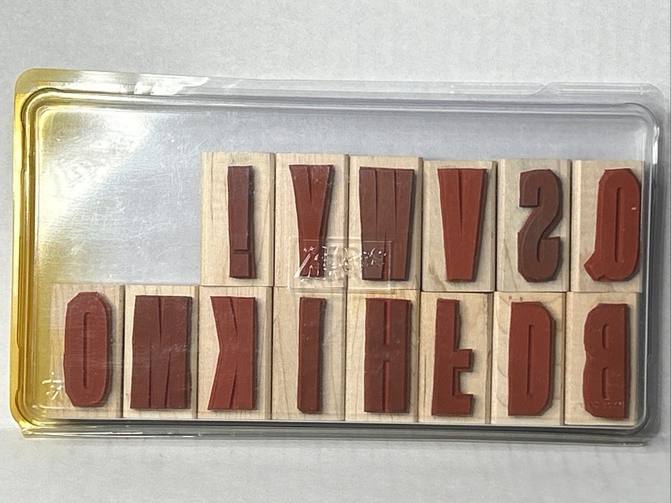You Pick Alphabet Rubber Stamp Lot Various Fonts & Sizes Letters ...