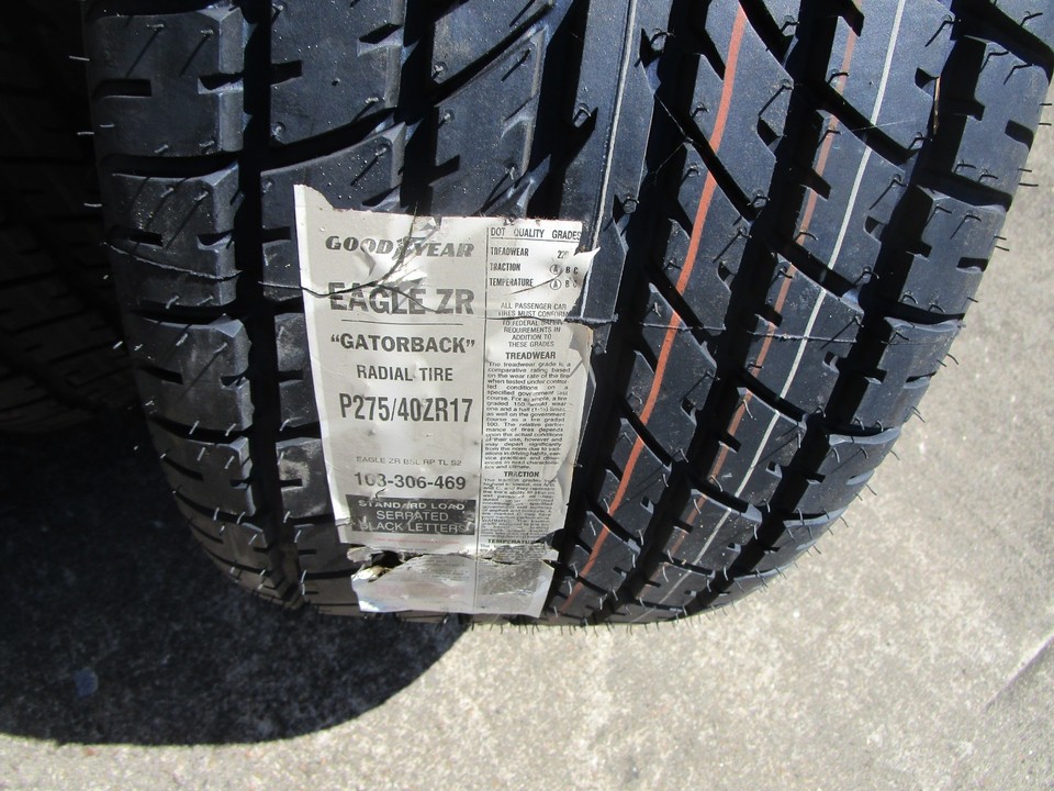 90/91 CORVETTE LT5 ZR1 GOODYEAR GATORBACK tires NOS! P275/40ZR P315 ...