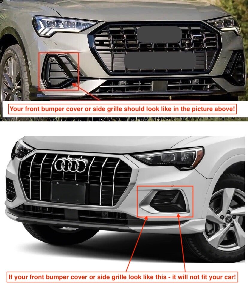 Front Bumper lower spoiler valance trim cover for 2019- 23 SQ3 S-line ...